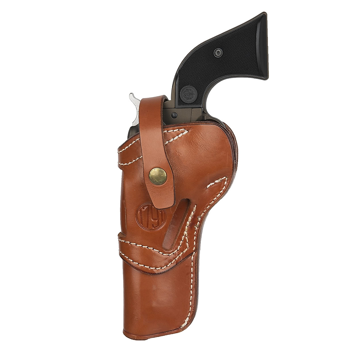 1791 GUNLEATHER Single Six Holster - Ambidextrous Leather Revolver Holster, Fits Ruger Wrangler, Heritage Rough Rider, Colt SSA and Similar Six Gun Pistols (Size 5.5) Brown