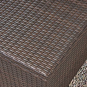 Christopher Knight Home Santa Rosa Outdoor Wicker Coffee Table with Storage, Multibrown