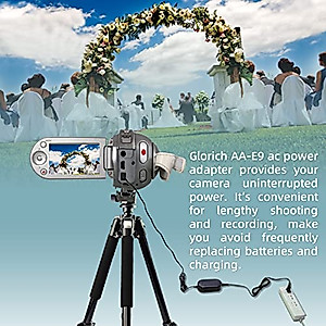 Glorich AA-E9 AA-E8 AA-E7 AA-E6A Replacement AC Power Adapter/Charger for Samsung Camcorders SMX-F34BN SC-D86 SC-D118 SC-D200 SC-MX10 MX20 SC-HMX10 SMX-F30BN F34BN VP-D101 VP-DX105i and More