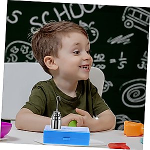 DOITOOL 1 Set Laboratory Slotted Mass Metal Slotted Weights Science Experiment Tools Hanger and Box