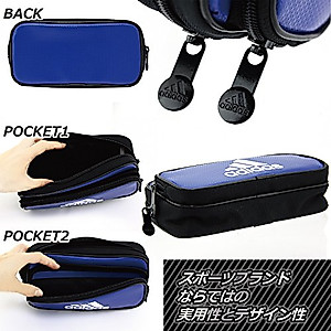 Mitsubishi Pencil PT1500AI04B1 Pencil Case AI04 Blue White Enamel Double Pocket