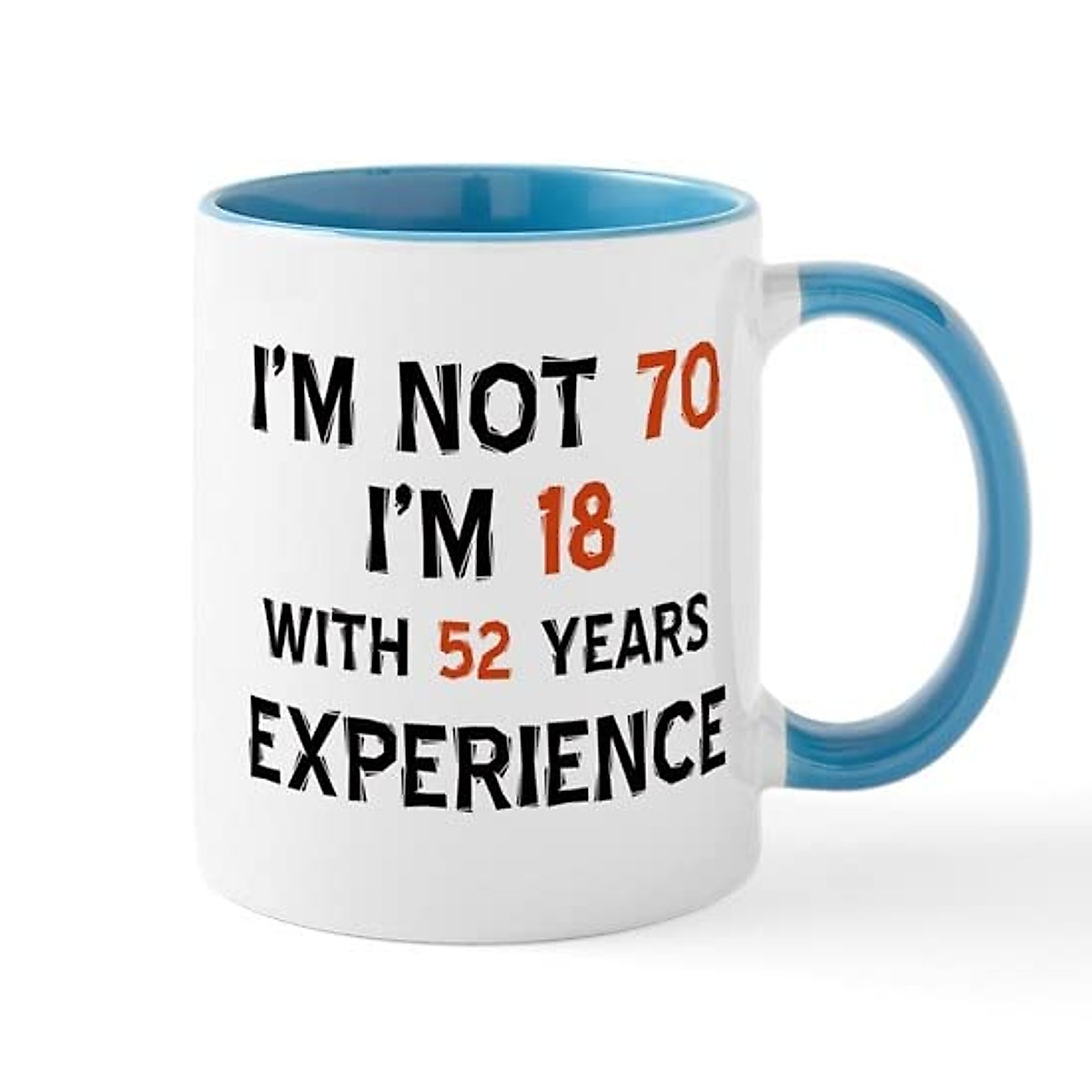 CafePress 70 Year Old Designs Mug Ceramic Coffee Mug, Tea Cup 11 oz