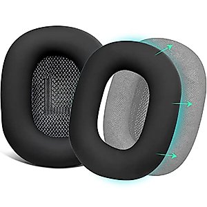SOULWIT Silicone Ear Pads Cover Protector for AirPods Max Headphones Cushions, Sweatproof, Easily Washable, Rugged Durability - Black