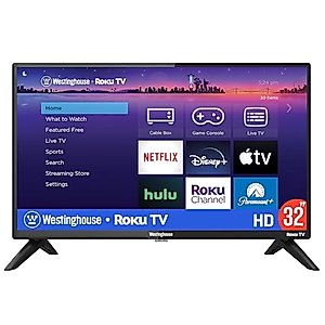 Westinghouse 32" HD Smart Roku TV, 720p High Definition Smart TV with Wi-Fi Connectivity and Mobile App, Flat Screen TV Compatible with Apple Home Kit, Alexa and Google Assistant, 2023 Model