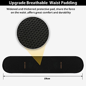 TT TRSMIMA Safety Harness Fall Protection Kit: Full Body Roofing harnesses with Shock Absorbing Lanyard - Updated Comfortable Waist Pad