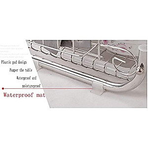 SDGH Dish Rack Stainless Steel Kitchen Racks Desktop Thick Double Drain Dish Rack Space Space Home Multi-Function Storage Shelf