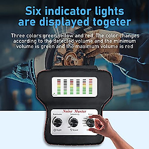 Chassis Ear Automotive Engine Noise Finder Tool, 6 Channel Chassis Ears Sound Detector Identify the Troubling Engine Noises (Over-Ear Headphones)
