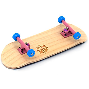 Teak Tuning 32mm Pro Fingerboard Complete - Fully Assembled with Pro Level Components - Pro Shaped Wooden Deck (32x97mm), UltraSpin Bearing Wheels, Prodigy Gen2 Trucks - Cotton Candy