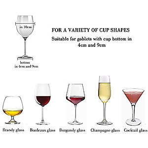 Wine Glass Rack, Stemware Glass Rack Under Cabinet Hold up to 8 Wine Glasses / 3 Rails Stemware Rack, Adjustable Stainless Steel Glasses Holder Storage Hanger for Kitchen, Bar (Silver)