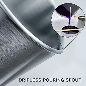 AGLARY Candle Making Pouring Pot, Double Boiler Aluminum Candle Wax Melting Pitcher，Holds for 4 Pounds Wax，with Heat-Resistant Handle and Dripless Pouring Spout,Wax melt containers，3L