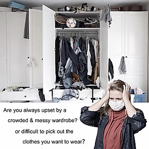 Taoomeho Hanging Closet Organizers and Storage Set,4-Shelf Foldable Hanging Storage Shelves and Dual-Sided Storage Bags，Great for Clothes Bag Bra Underwear Underpants Socks Organization Storage，Gray