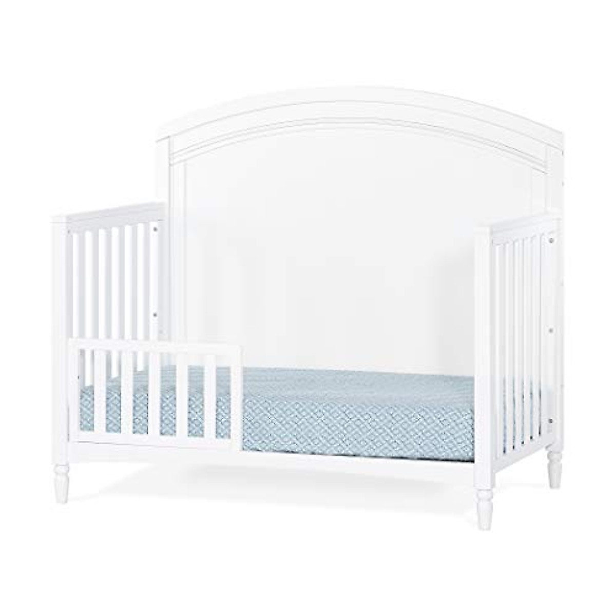 Child Craft Stella 4-in-1 Convertible Crib, Baby Crib Converts to Day Bed, Toddler Bed and Full Size Bed, 3 Adjustable Mattress Positions, Non-Toxic, Baby Safe Finish (Matte White)
