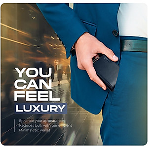 Wallet for Men’s - Genuine Leather Slim Bifold RFID Wallet - Gift for Men Packed in Stylish Gift Box