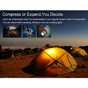 Rechargeable Portable Folding LED Lantern Lamp, WYNK Battery Operated Reading Light Table Lamp Outdoor Lamp Desk Lamp, Dimmable Multifunctional Night Light, Bedside Lamp for Bedroom