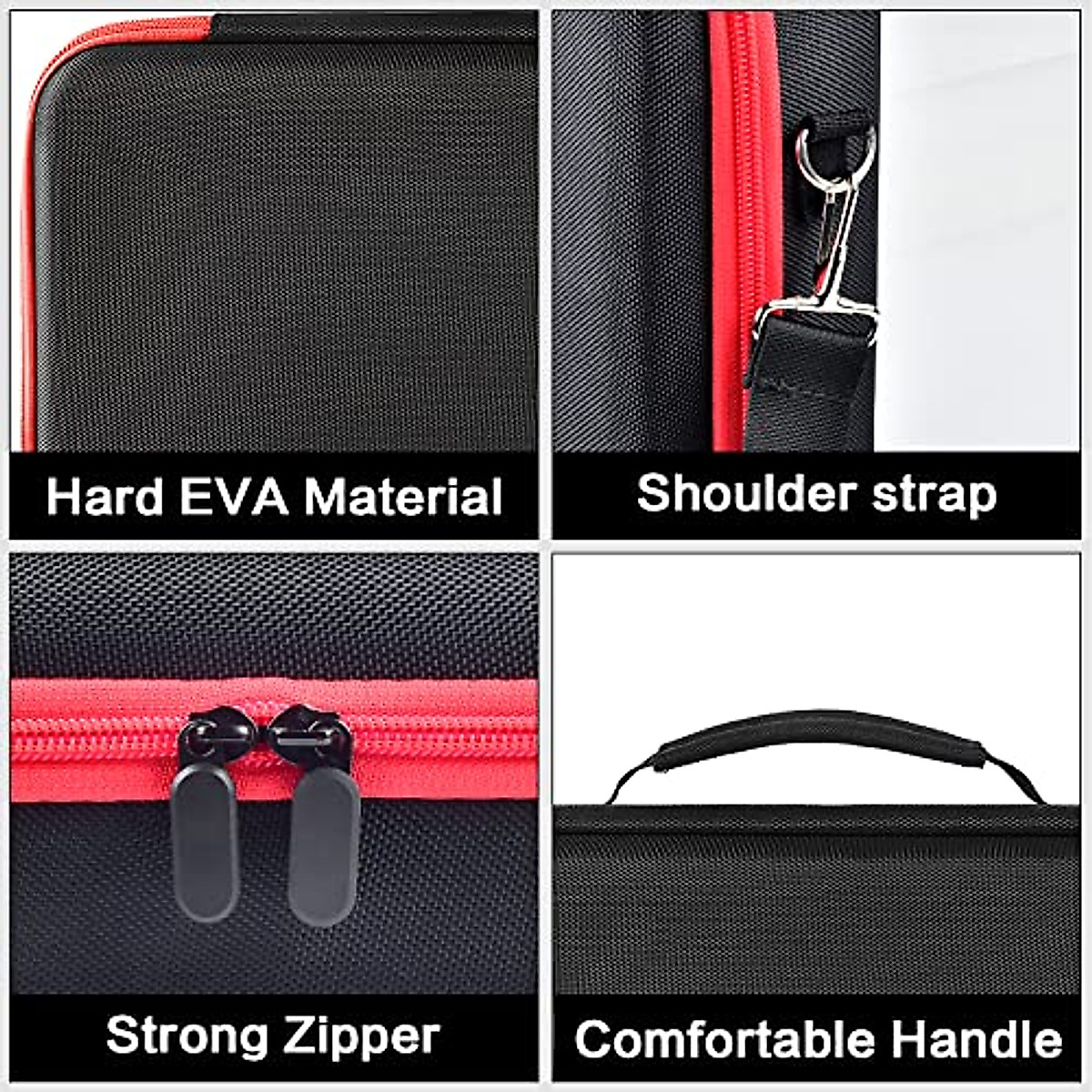 Extra Large Battery Holder Storage Case for Milwaukee M18/ M12 Lithium-Ion, Batteries Charger Organizer Carrying Box Holds 18V 12V 2.0/3.0/4.0/6.5/5.0/8.0/6.0/9.0/12.0-Ah Batteries, Adapter (Bag Only)