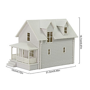 O Scale Model Blank Buildlings Kit Unassembled House for Model Train Layout JZ01JJ (O Scale-1 Unit) DIY Christmas Village Room