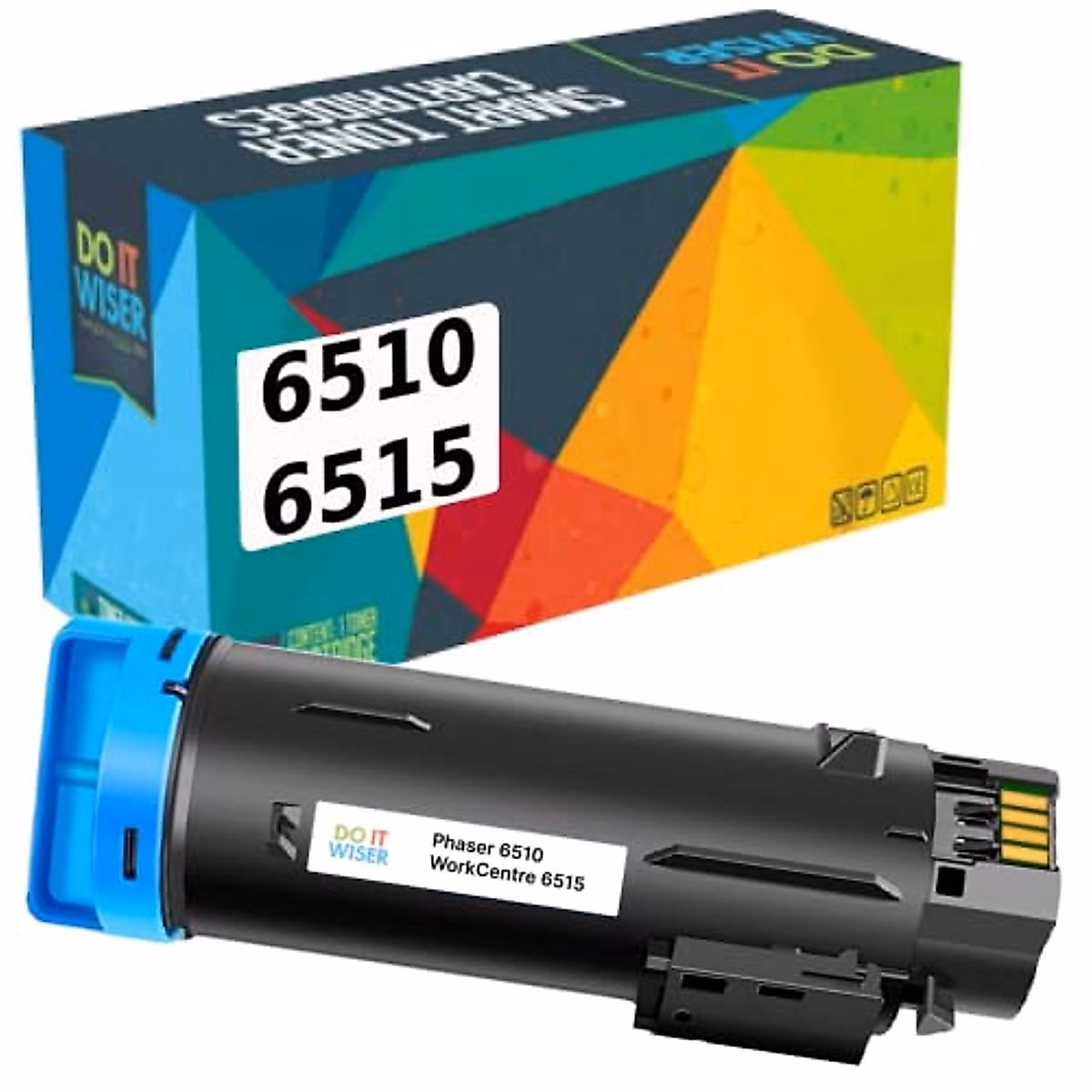 Do it Wiser Compatible Toner Cartridge Replacement for Xerox Phaser 6510 6510DN 6510DNI, Xerox WorkCentre 6515 6515DN 6515DNI 106R03477 (Cyan - High Yield)