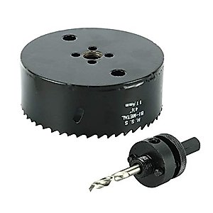 YaeTek 4-1/2 Inch Hole Saw with Heavy Duty Arbor,HSS Bi-Metal Holesaw Drill Bits M42 Cut Smooth and Fast in Wood,Plastic, Drywall, Thin Metal