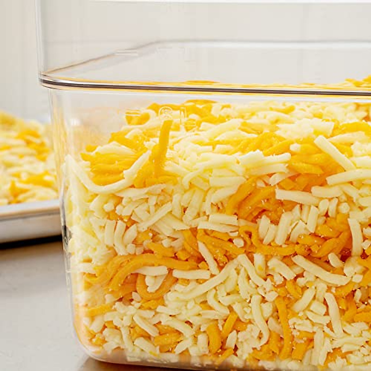 Restaurantware Met Lux 1/2 Size Food Storage Container 1 6 Inch Deep Proofing Box - Rectangle Graduated Measurements Clear Plastic Food Grade Storage Container Dishwashable Lids Sold Separately