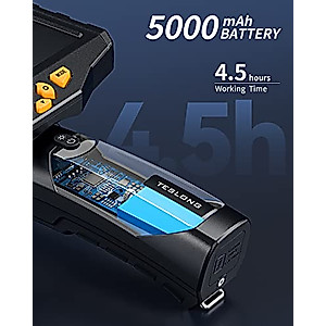 Triple Lens Borescope Inspection Camera, Teslong Professional Endoscope with Light, Digital Video Scope Camera, 5" IPS Screen, Waterproof Flexible Cable for Automotive/Home/Wall/Pipe/Car (16.4ft)