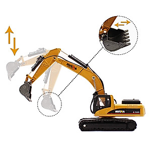 fisca 1/50 Diecast Excavator Metal Model Construction Vehicle Toy