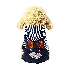 HonpraD Extra Small Dog Sweater Winter Vest Cloth Fashion Dog Cloth Dog Pet Pet Pet Clothes (Blue, S)
