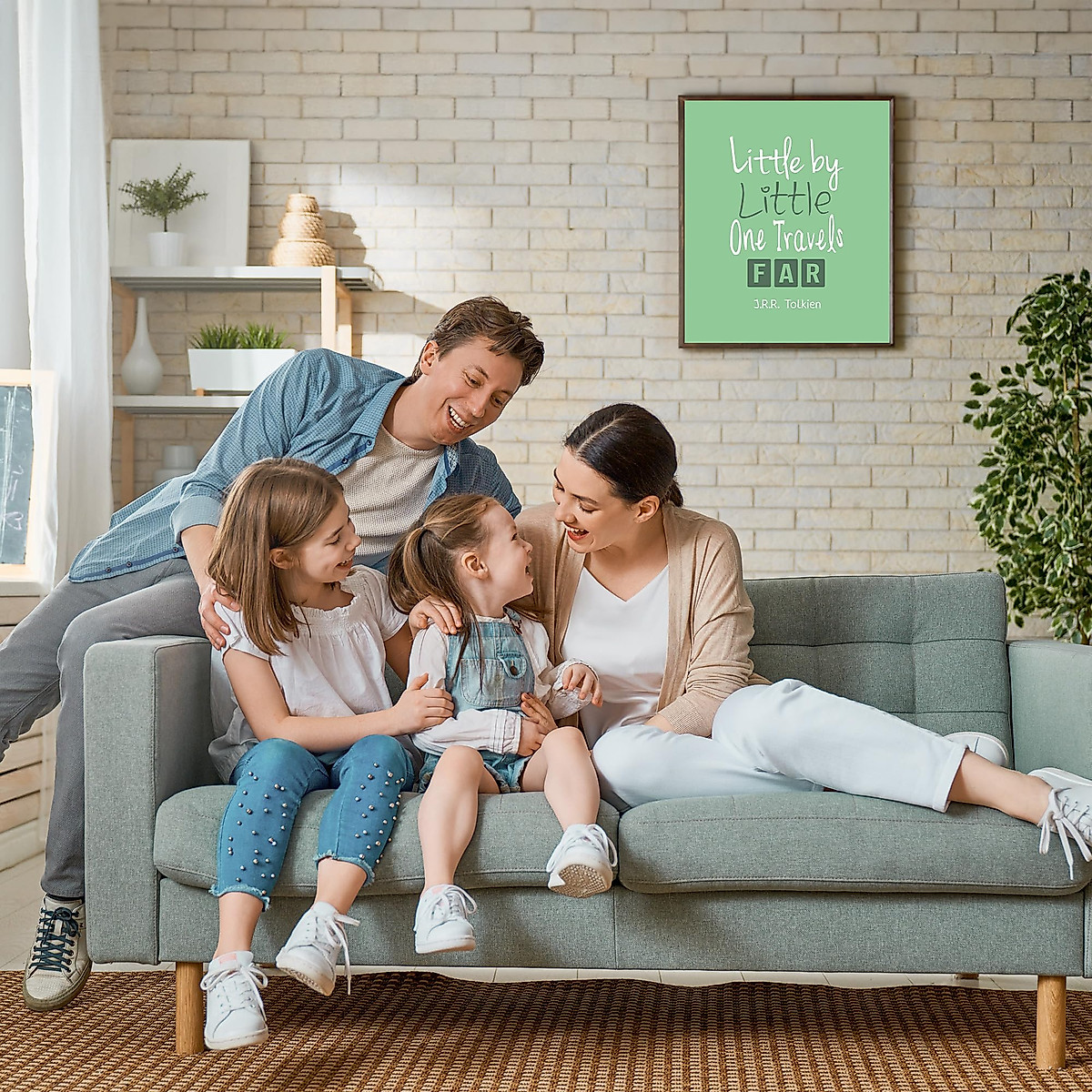 Little By Little One Travels Far- Inspirational J.R.R. Tolkien Quotes Wall Art Print - 'Small Steps' Motivational Wall Art Decor For Home Decor, Office Decor, Library & School Decor, Unframed - 8x10"