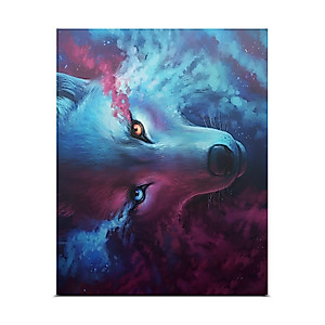 Head Case Designs Officially Licensed Jonas "JoJoesArt" Jödicke Wolf Galaxy Art Mix Vinyl Sticker Gaming Skin Case Cover Compatible With Xbox One X Console and Controller Bundle