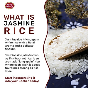 Spicy World Jasmine Rice 10 Pound Bag - Thai Hom Mali Premium Variety ~ By Spicy World