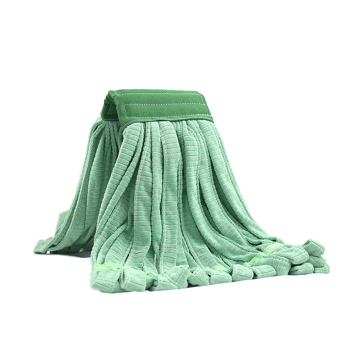 Generic Moptopia Tube Microfiber Mop Head-Commercial Quality Replacement Mop Heads-Floor Scrubbing Pad for Better,Safer Cleaning.Highly Absorbent,Quick Drying Washable Mop (Green,Med)