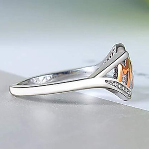 Jude Jewelers Stainless Steel Mom Mother's Day Birthday Wedding Graduation Statement Festival Holiday Ring (Silver Rose Gold, 13)