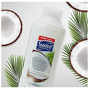 Suave Essentials Conditioner, Tropical Coconut, 30 Ounce (Pack of 6)