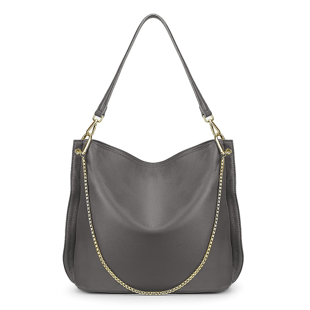 YALUXE Genuine Leather Shoulder Bag Stylish Womens Crossbody Travel Fashion Chain