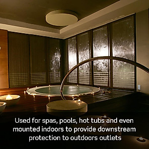 Leviton Blank Face GFCI, 20 Amp, Self Test, LED Indicator Light, Provides GFCI Protection where an Outlet is not Needed, GFRBF-W, White