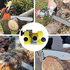 Chain Sharpening Tool, Easy Operation 3Pcs Burr Rods Electric Chain Sharpener 30° Rake Angle for Woodworking Projects