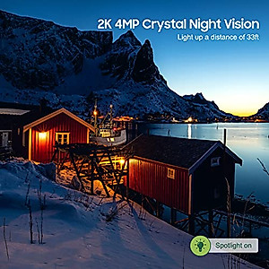 4G LTE Cellular Security Camera Outdoor Wireless, Cameras Without Wifi Needed 360° PTZ 2K/3MP Color Night Vision, 2 Way Talk, PIR Motion Detection, Spotlight & Siren, No WiFi Needed, IP66, Cloud/SD