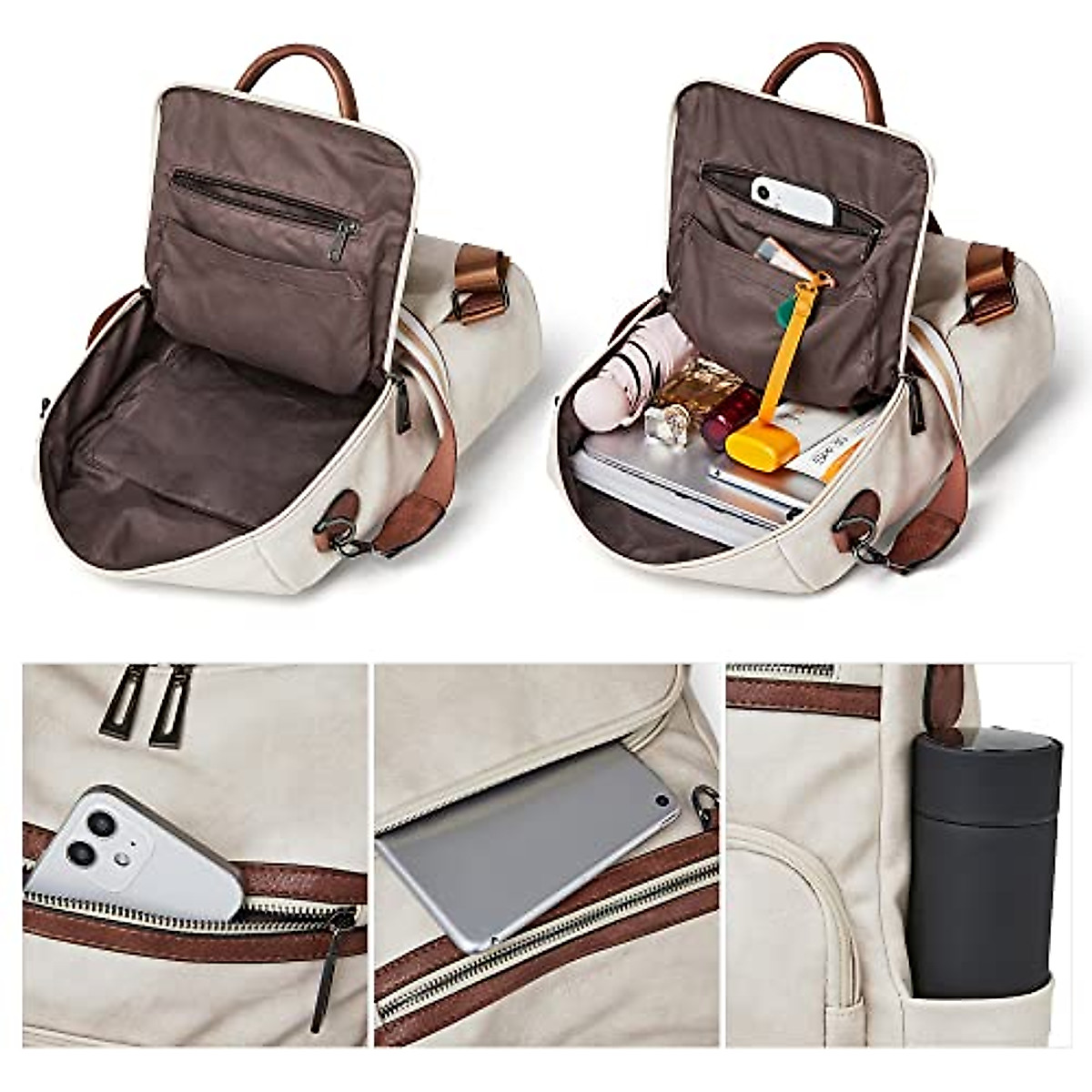 Love Deliver Leather Backpack Purses for Women Fashion Designer Ladies Shoulder Bags Travel Backpack With Wristlets