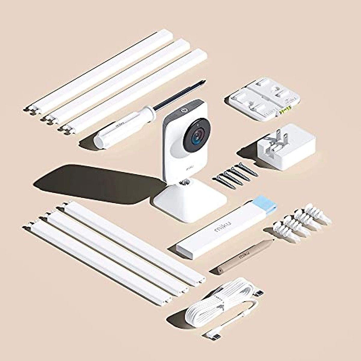 Miku Pro Contact-Free Breathing & Sleep Tracking Monitor - Real-Time Smart Baby Monitor & Wall Mount - HD Video Baby Monitor with Camera & Audio, Night Vision, Humidity & Temperature - Two-Way Talk