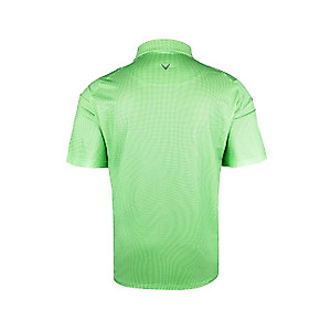 Gingham Printed Short Sleeve Golf Polo Shirt, Irish Green, Medium
