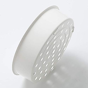 YiZYiF Steamer Basket Plastic Steaming Rack Stand Steam Basket for Rice Cooker and Warmer Kitchen Cookware Ivory B 4L/5L