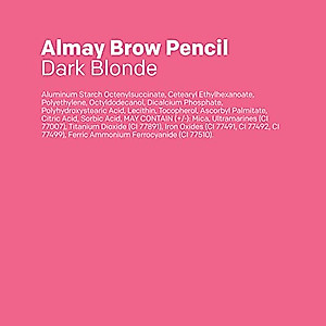 Almay Eyebrow Pencil with Eyebrow Brush, Easy to Achieve Brows, Hypoallergenic, 801 Dark Blonde, 0.01 Oz
