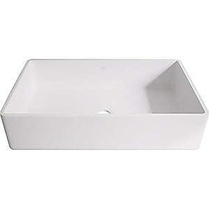 VIGO Magnolia 21.25 inch L x 13.875 inch W Over the Counter Freestanding Matte Stone Oval Vessel Bathroom Sink in Matte White - Sink for Bathroom VG04010
