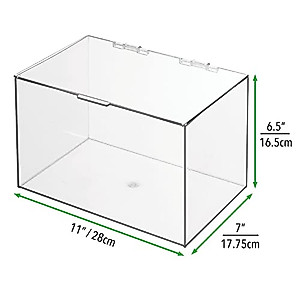 mDesign Plastic Stackable Kitchen Pantry Cabinet/Refrigerator Food Storage Container Bin Box, Attached Lid - Organizer for Coffee, Tea, Snacks - 6.5" high - Pack of 2, Includes 32 Labels - Clear