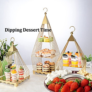 Drstarful Fondue Pot Set, Electric Chocolate Fondue Maker with 6 Forks & Serving Tray, Cheese Melting Fondue Machine Kit, Temperature Control, Perfect Gift for Kid Birthday, Christmas, Valentine's Day