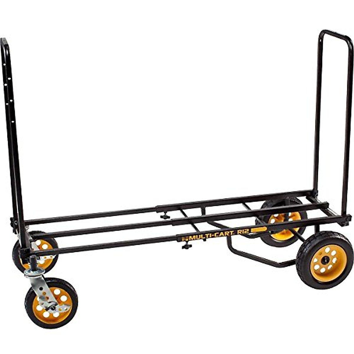 Rock-N-Roller R12RT (All Terrain) 8-in-1 Folding Multi-Cart/Hand Truck/Dolly/Platform Cart/34" to 52" Telescoping Frame/500 lbs. Load Capacity, Black