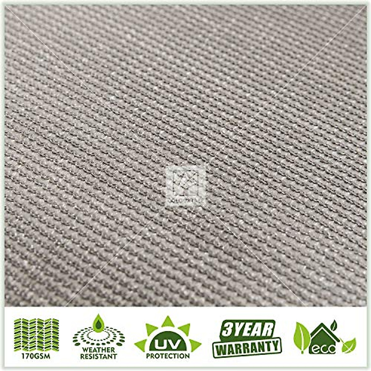 ColourTree 4' x 50' Grey Fence Privacy Screen Windscreen Cover Fabric Shade Tarp Netting Mesh Cloth - Commercial Grade 170 GSM - Heavy Duty - 3 Years Warranty - Custom