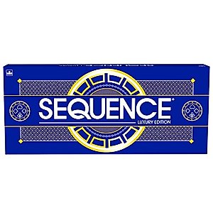 Sequence Luxury Edition - Stunning Set with Deluxe, Cushioned, Roll-Flat Game Mat - Amazon Exclusive by Goliath , Blue, 2-12 players