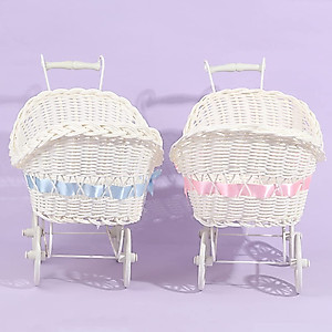 Large Tricycle Artificial Flower Vase Plant Stand-Rattan Basket Handmade Tricycle Planter Garden Decor,Bike Bicycle Pot for Weddings Home Decor Props Gift Table Centerpieces Arrangement Ornament