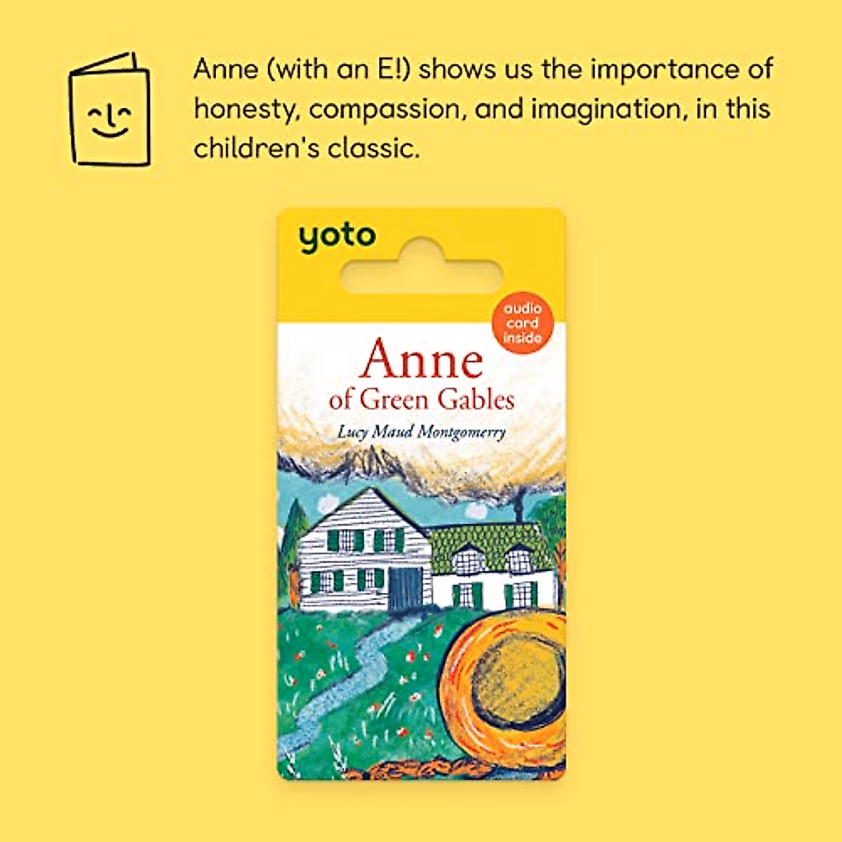 Yoto Anne of Green Gables by L.M. Montgomery – Kids Audiobook Story Card for Use Player & Mini Bluetooth Speaker, Fun Daytime & Bedtime Stories, Educational Gift for Children Ages 8+