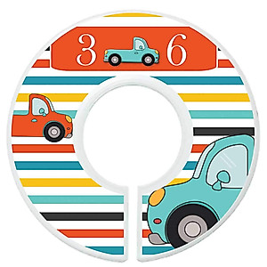 Mumsy Goose Baby Boy Clothes Dividers Nursery Closet Dividers Cars and Trucks